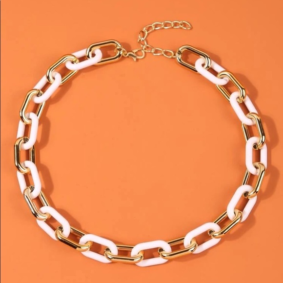 Kathrono | Jewelry | Large Metallic Color Block Statement Chainlink ...